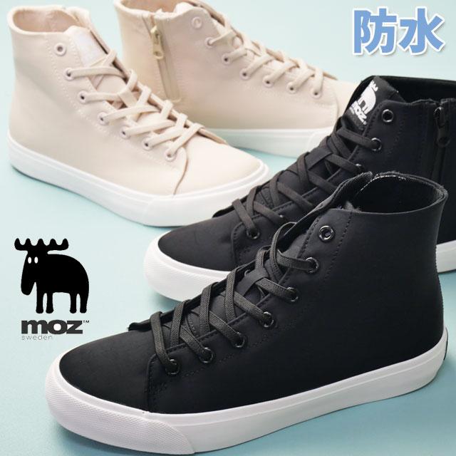 moz モズ レディース スニーカー 防水ハイカット アイボリー レインシューズ レースアップ MOZ MZ-6002 : シューマートワールド - 通販 - Yahoo!ショッピング