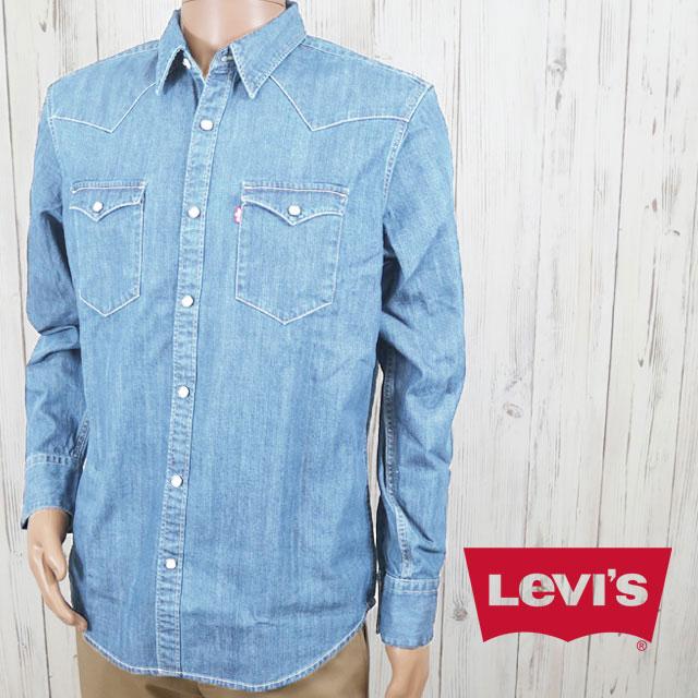 Levi's リーバイス ウエスタンシャツ メンズ 857440047 デニムシャツ トップス 赤タブ 長袖 スナップボタン アパレル ...