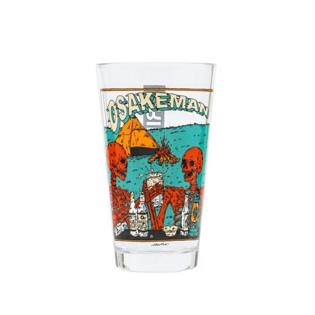 HILLS FIELD ヒルズフィールド オリジナルパイントグラス -OSAKEMAN- 480ml HF-PINT-OM-W 【 コップ 食器 お酒 アルコール ガラス アウトドア ...