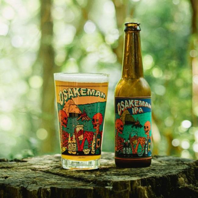 HILLS FIELD ヒルズフィールド オリジナルパイントグラス -OSAKEMAN- 480ml HF-PINT-OM-W 【 コップ 食器 お酒 アルコール ガラス アウトドア ...