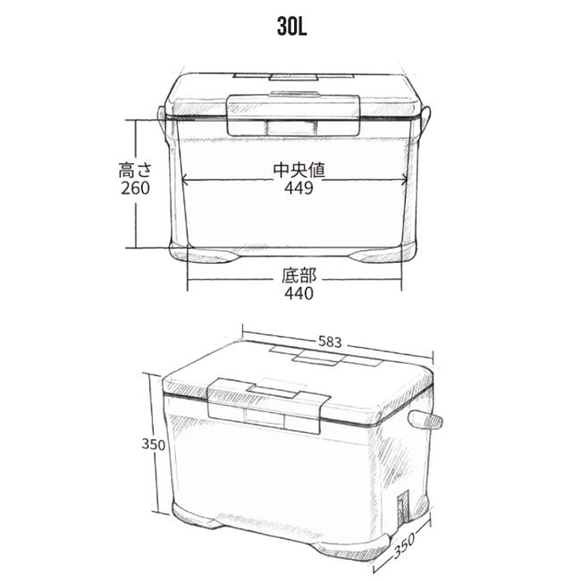 シマノ SHIMANO ICEBOX 30L EL アイスボックス30L NX-230V 【 釣り 釣り具 保冷 アウトドア ピクニック BBQ キャンプ クーラーボックス 】 : SNB ...