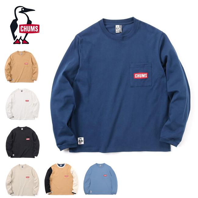 CHUMS チャムス CHUMS Logo Pocket Brushed L/S T-Shirt チャムスロゴポッケトブラッシュTシャツ ...
