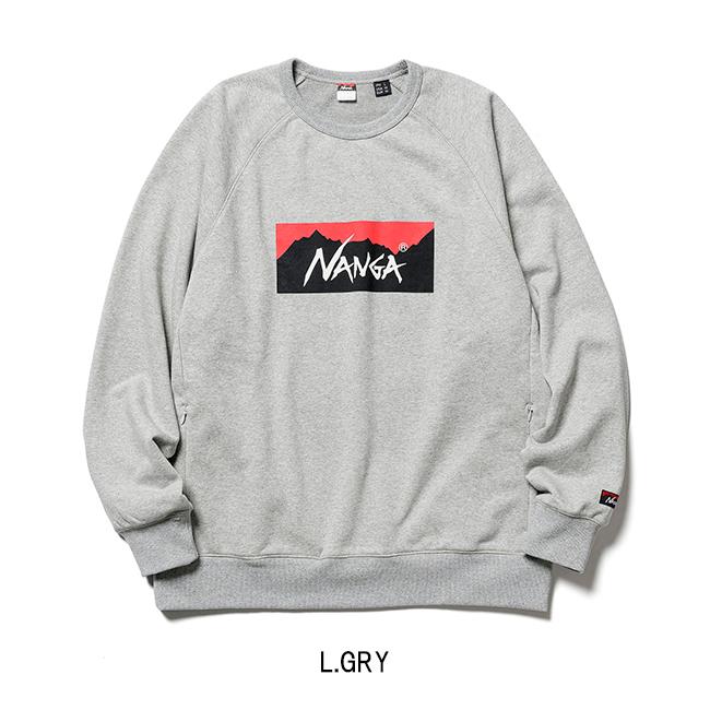 NANGA ナンガ ECO HYBRID BOX LOGO SWEATSHIRT エコハイブリッドボックスロゴスウェットシャツ 【長袖/トレーナー/トップス/タウンユース/アウトドア ...
