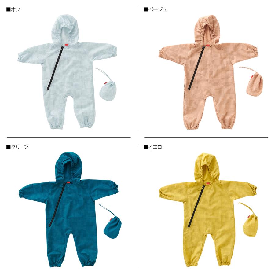 392plusm サンキューニプリュスエム レインコート レインウェア シャンプースーツ バンティング ベビー キッズ オールインワン 撥水 巾着付き :3pu-q008:スニークオンライン ...