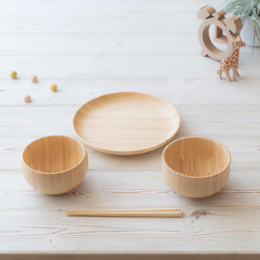 agney（アグニー） お食い初め 食器セット いろは 4点セット 男の子 女の子 ベビー 赤ちゃん 天然素材 日本製 食洗器対応 AG ...