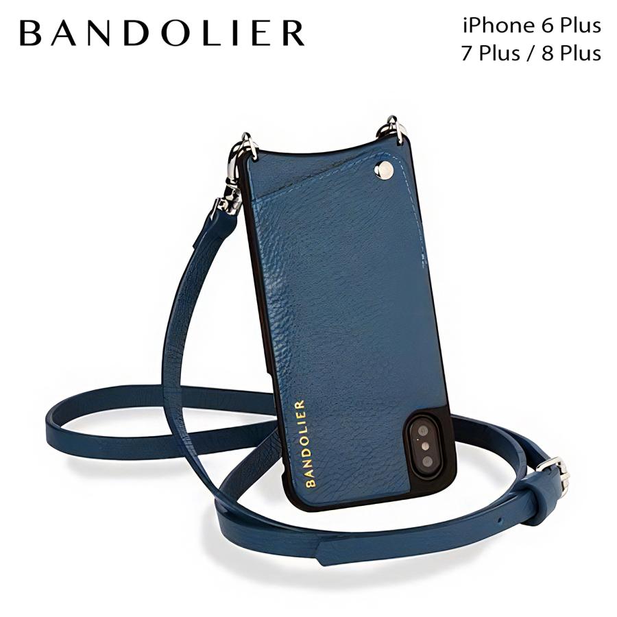 BANDOLIER バンドリヤー iPhone 8Plus 7Plus 6Plus スマホケース スマホショルダー 携帯 アイフォン エマ サファイア メンズ レディース ブルー 10EMM ...