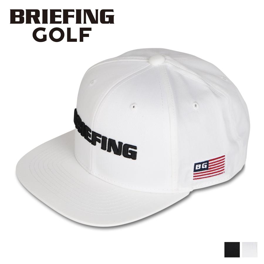 BRIEFING ブリーフィング ゴルフ GOLF キャップ 帽子 メンズ ベーシック フラットバイザー MENS BASIC FLAT VISOR CAP ブラック ホワイト 黒 白 ...