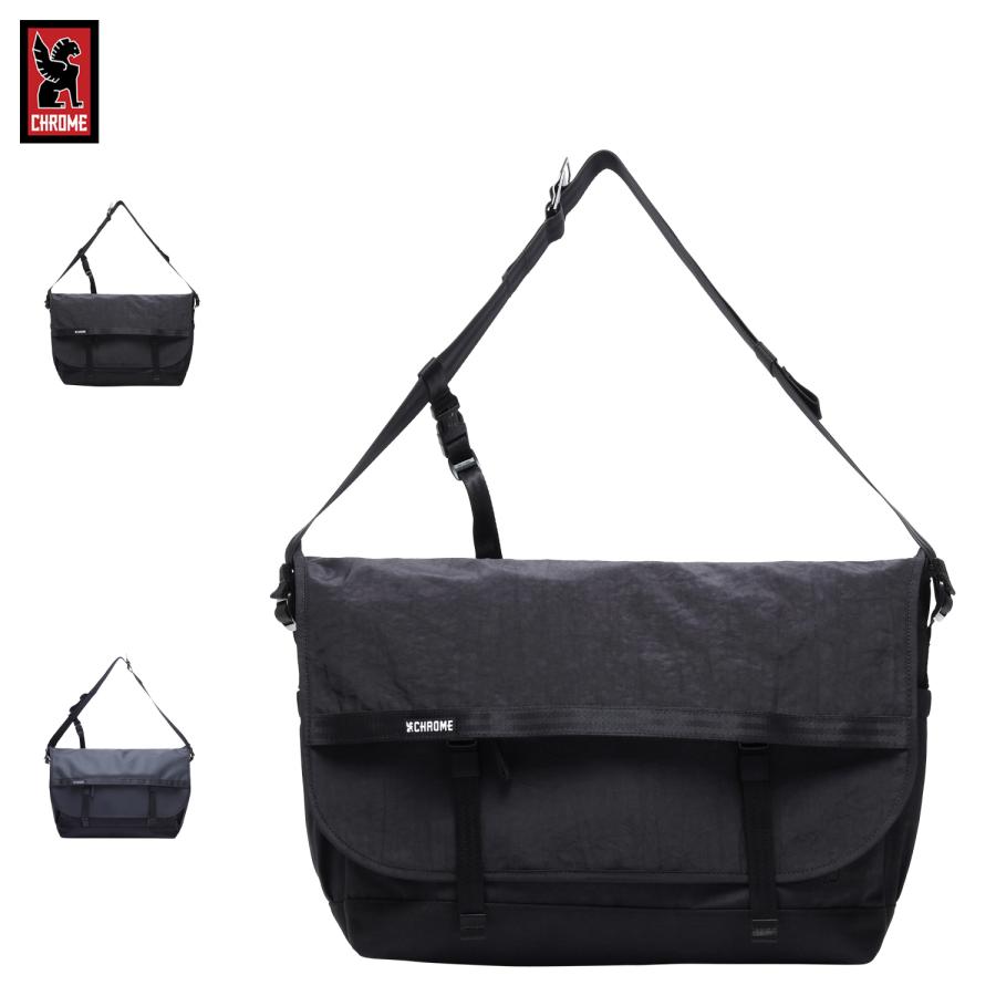 CHROME クローム メッセンジャーバッグ クーリエ フラップ メンズ レディース 20L 大容量 耐水 軽量 斜めがけ COURIER FLAP ブラック 黒 JP241 : スニーク ...