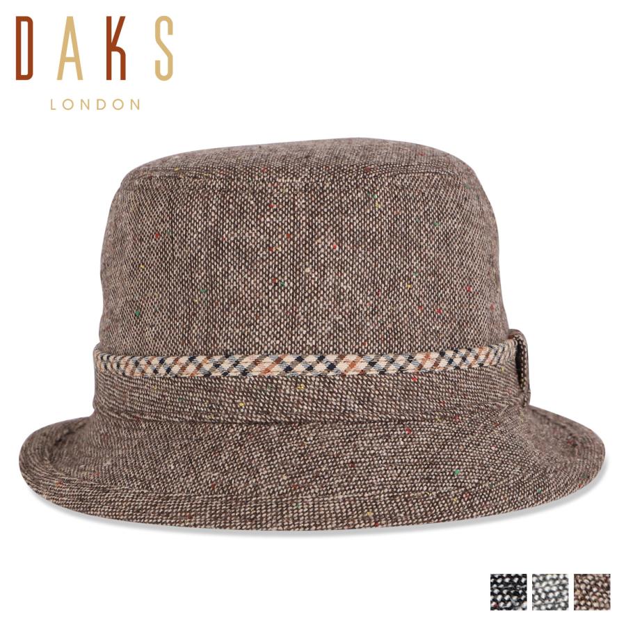 DAKS ダックス ハット 帽子 バケットハット メンズ レディース BUCKET HAT チャコール グレー ブラウン D3872 ...
