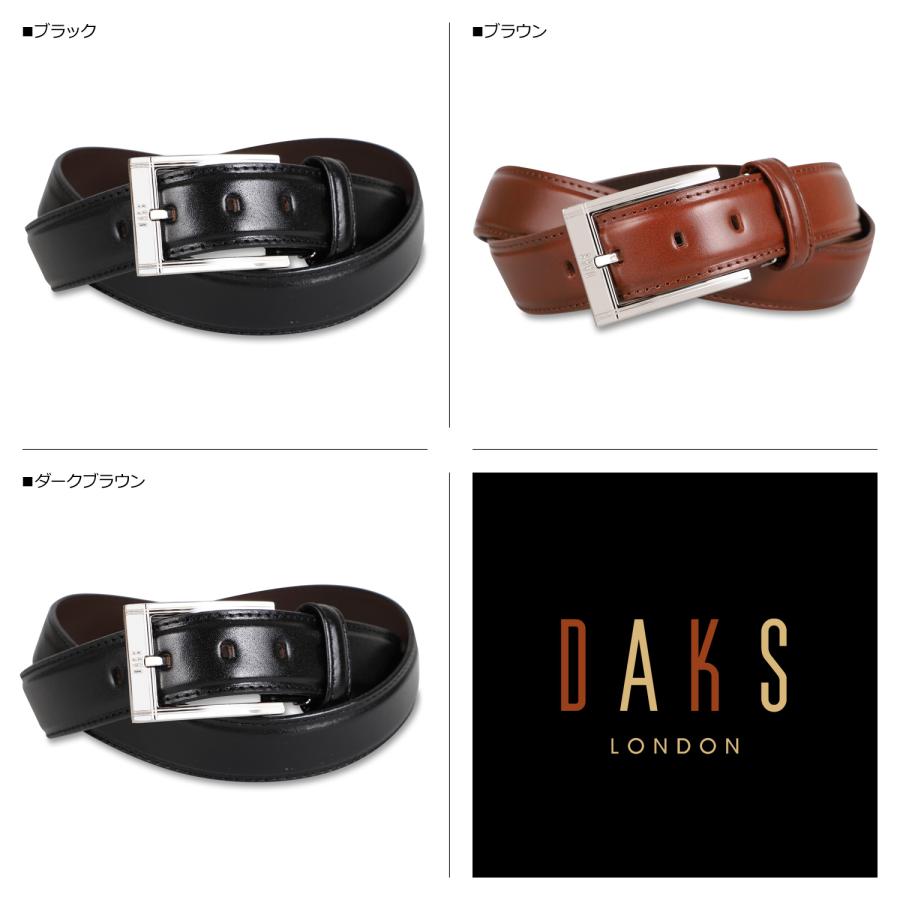DAKS（ダックス） ベルト メンズ 本革 LEATHER BELT ブラック ブラウン