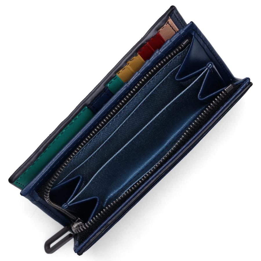 LANVIN en Bleu ランバンオンブルー 財布 二つ折り ウォレット メンズ レディース 革 札入れ WALLET ブラック ネイビー ...