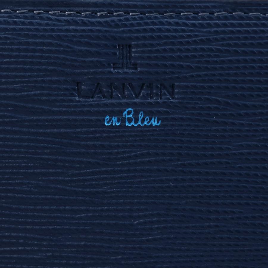 LANVIN en Bleu ランバンオンブルー 財布 二つ折り ウォレット メンズ レディース 革 札入れ WALLET ブラック ネイビー ...