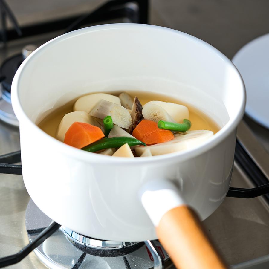 365methods サンロクゴメソッド 富士ホーロー ミルクパン 片手鍋 16cm IH 直火対応 軽量 軽い YY-14M : mth ...