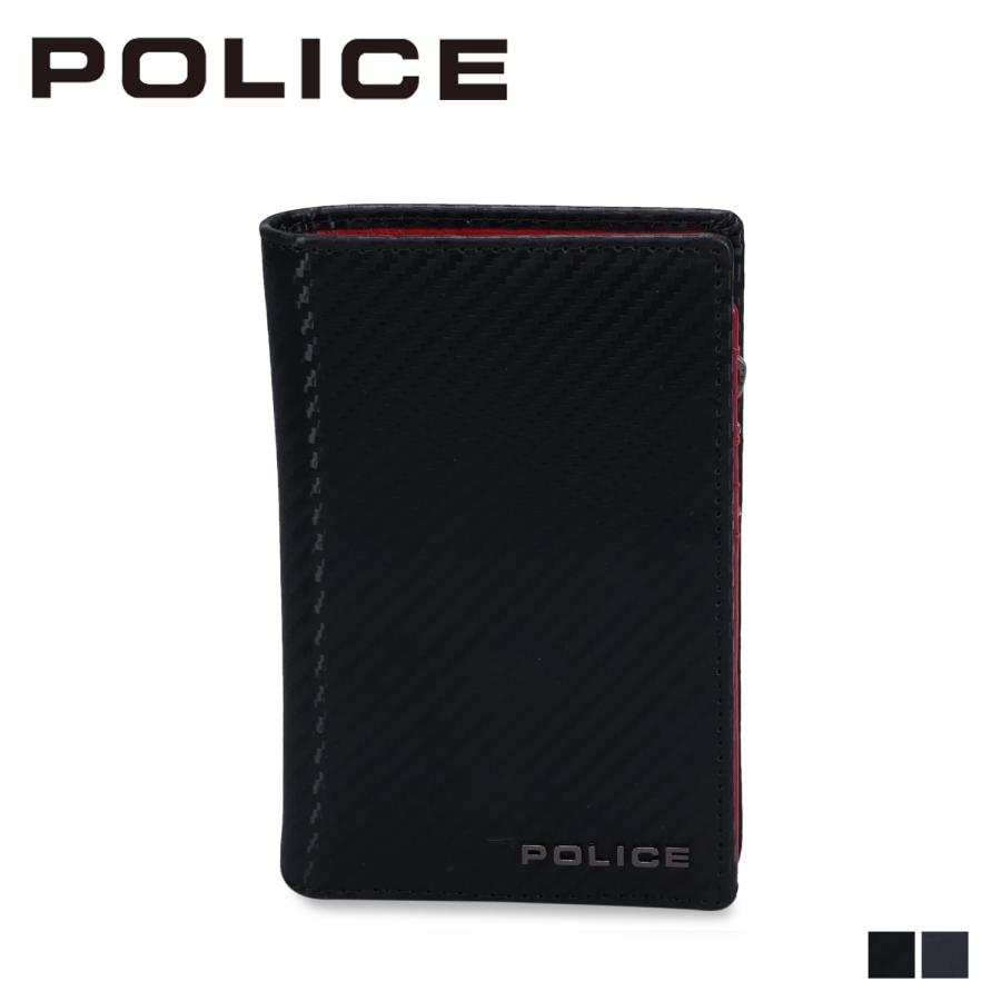 POLICE ポリス ミドルウォレット 財布 二つ折り メンズ 本革 MIDDLE WALLET ブラック 黒 PA-70804 : スニーク ...