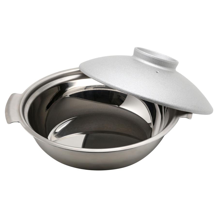 PRESSENCE Pressence プレッセンス 両手鍋 ステンレス 卓上鍋 土鍋風 27cm IH ガス火 対応 3-4人用 DONABE 118063-27 : スニークオンライン ...