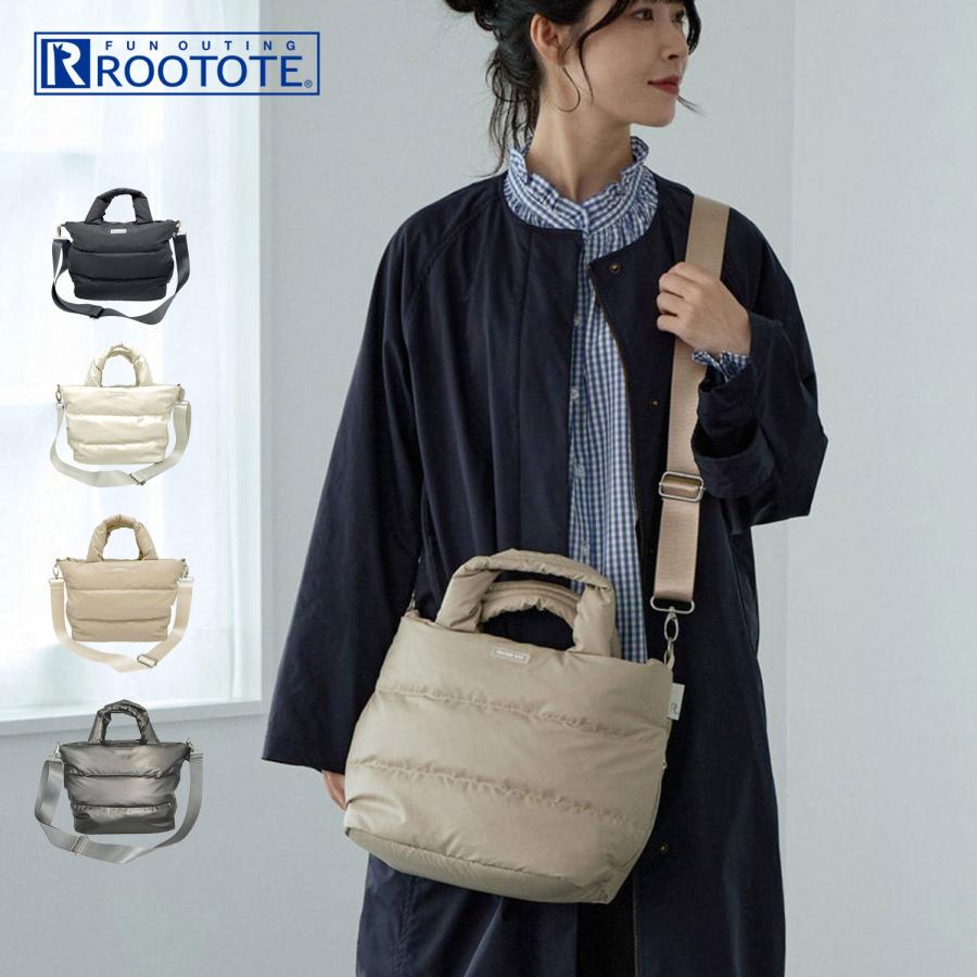 ROOTOTE（ルートート） バッグ トートバッグ FE.デリ.モデレートーA レディース 斜めがけ 軽量 ブラック ホワイト グレー ベージュ 黒 白 3680 : スニークオンライン ...