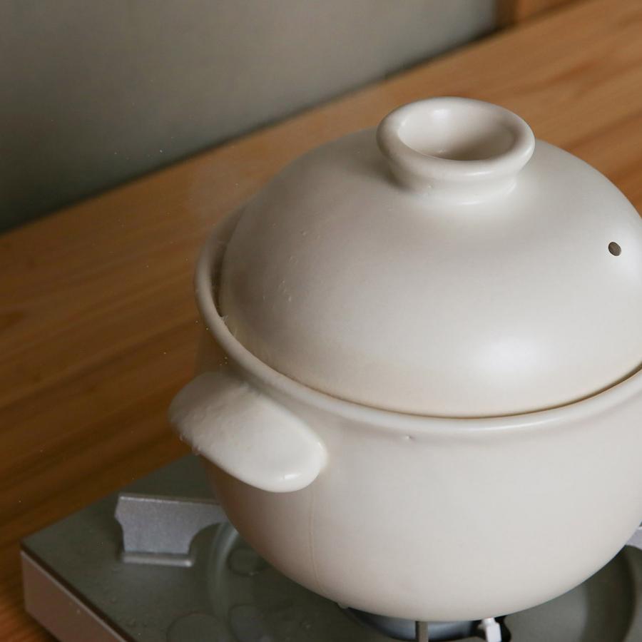 たいせい窯 ご飯鍋 土鍋 炊飯鍋 5合炊き ご飯 ごはん鍋 5合 ブラック ホワイト 黒 白 G00007 G00007 : tsg ...