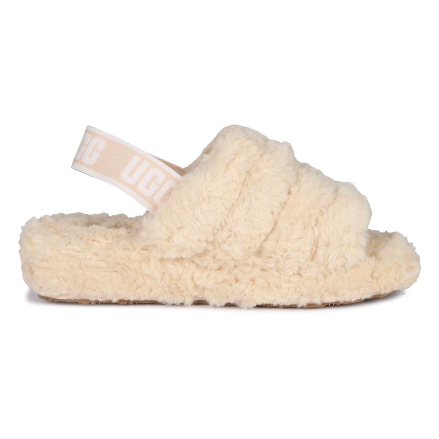 UGG アグ ストラップサンダル フラッフ イヤー ファズ シュガー レディース ファー FLUFF YEAH FUZZ SUGAR ベージュ ...