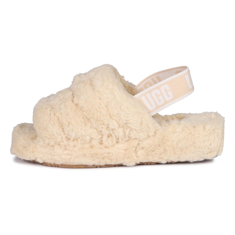 UGG アグ ストラップサンダル フラッフ イヤー ファズ シュガー レディース ファー FLUFF YEAH FUZZ SUGAR ベージュ 1130835 : スニークオンラインショップ ...