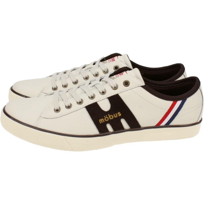mobus 交換送料片道無料 モーブス スニーカー エッセン ESSEN クリーム/ダークブラウン/フランス M-1838-13FR ...