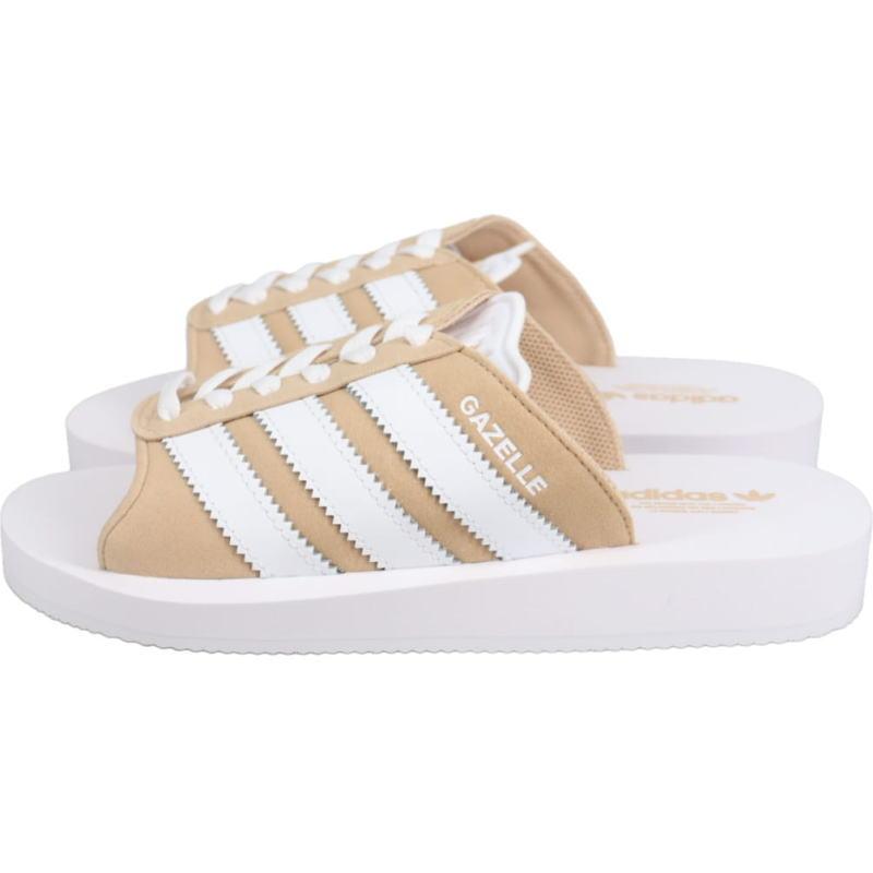 adidas 交換送料片道無料 アディダス サンダル ガゼルビーチスライド GAZELLE BEACH SLIDES マジックベージュ ...