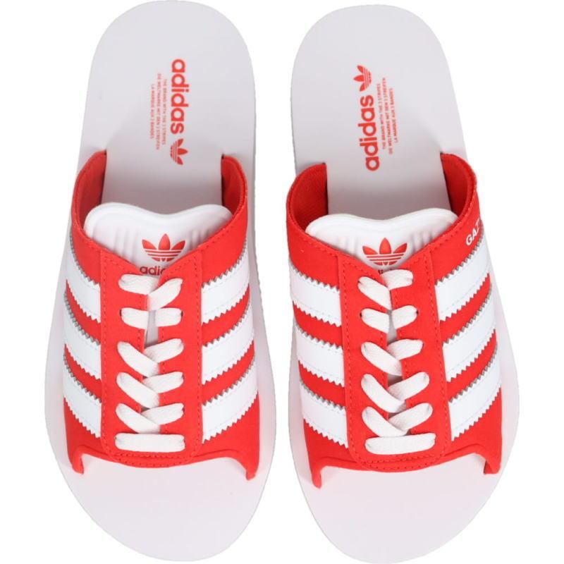 adidas 交換送料片道無料 アディダス サンダル ガゼルビーチスライド GAZELLE BEACH SLIDES レッド/フットウェア ...