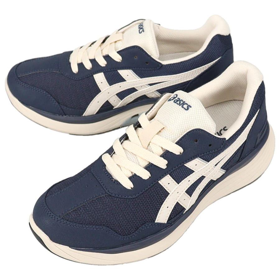 ASICS 交換送料片道無料 アシックス asics スニーカー ウィメンズ ニーズアップ W019 KNEESUP ネイビーブルー/ベージュ ...