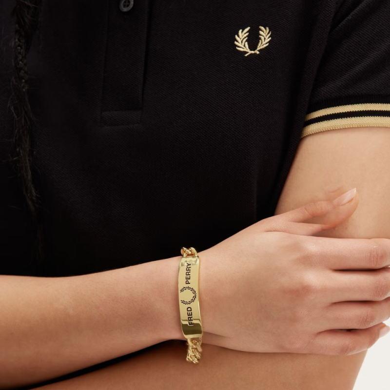 フレッドペリー FRED PERRY フレッドペリー アイディー ブレスレット Fred Perry ID Bracelet シャイニー ...