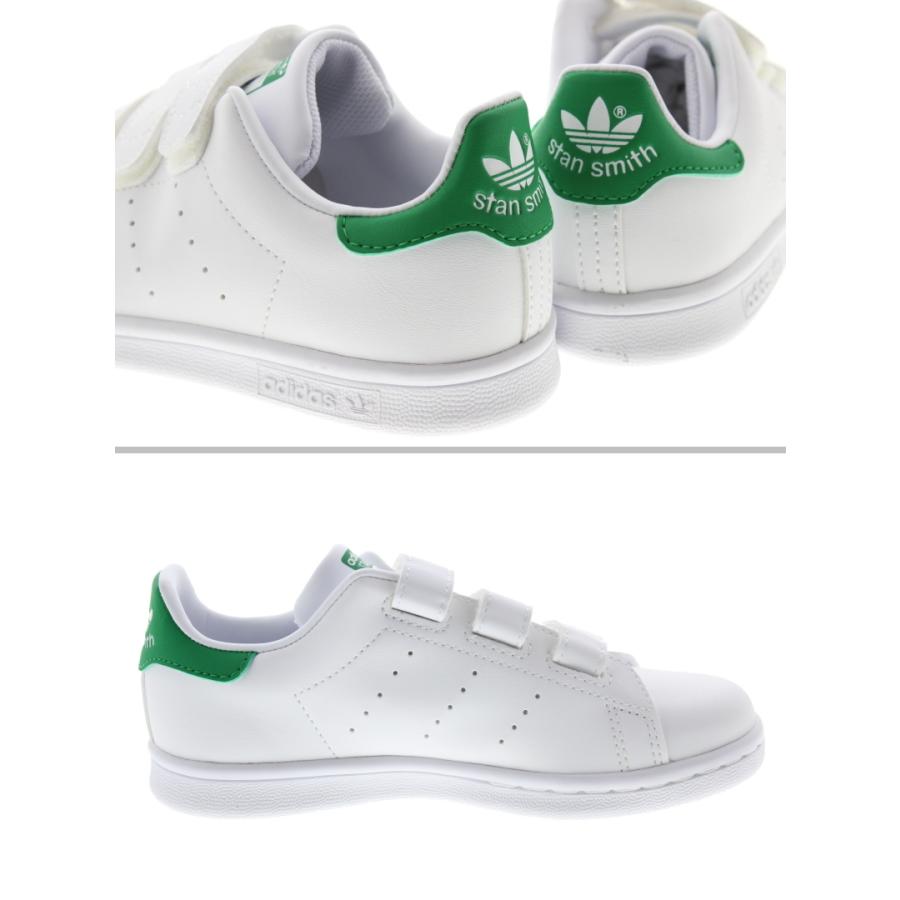 adidas（アディダス） 交換送料片道無料 子供 スニーカー スタンスミス CF C フットウェアホワイト/フットウェアホワイト/グリーン ...