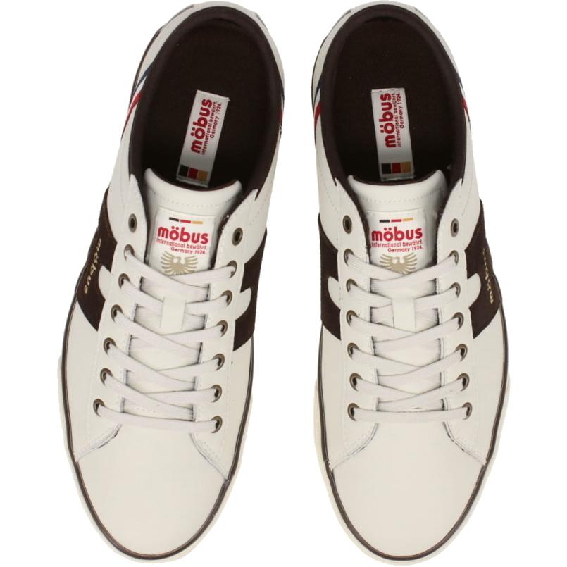 mobus 交換送料片道無料 モーブス スニーカー エッセン ESSEN クリーム/ダークブラウン/フランス M-1838-13FR ...