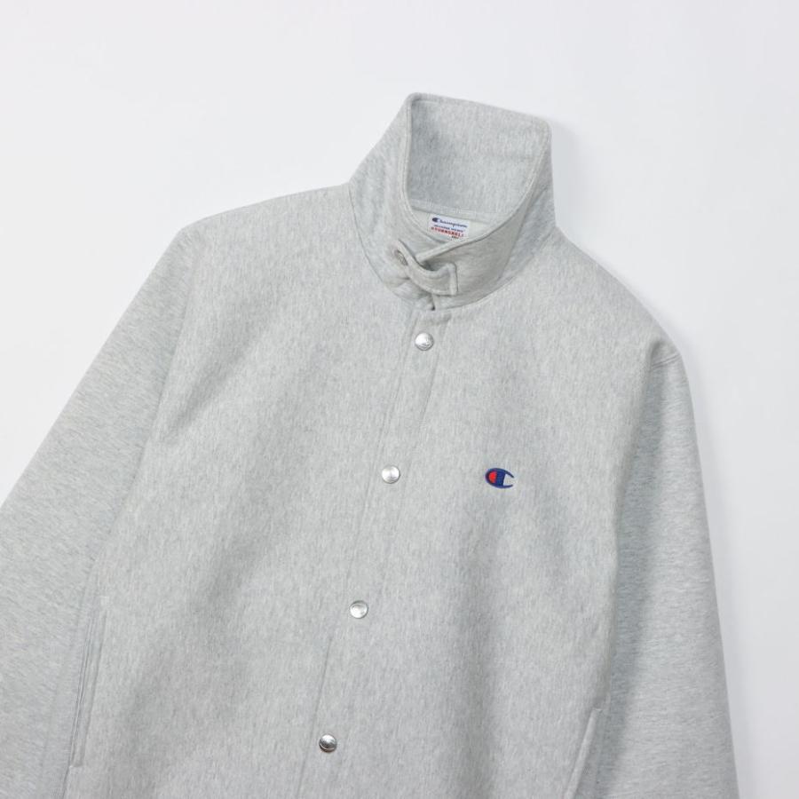 交換送料片道無料 チャンピオン Champion リバースウィーブ(R) スナップ スウェット シャツ 23FW C3-Y018 040（シルバーグレー）090（ブラック ...