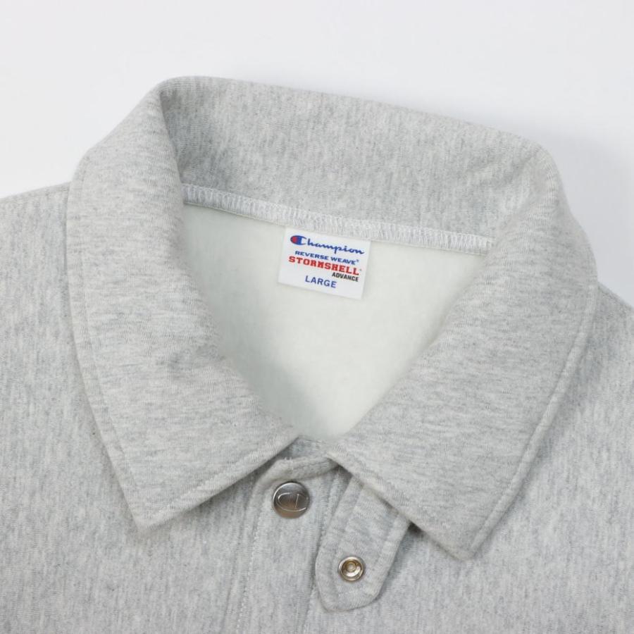交換送料片道無料 チャンピオン Champion リバースウィーブ(R) スナップ スウェット シャツ 23FW C3-Y018 040（シルバーグレー）090（ブラック ...