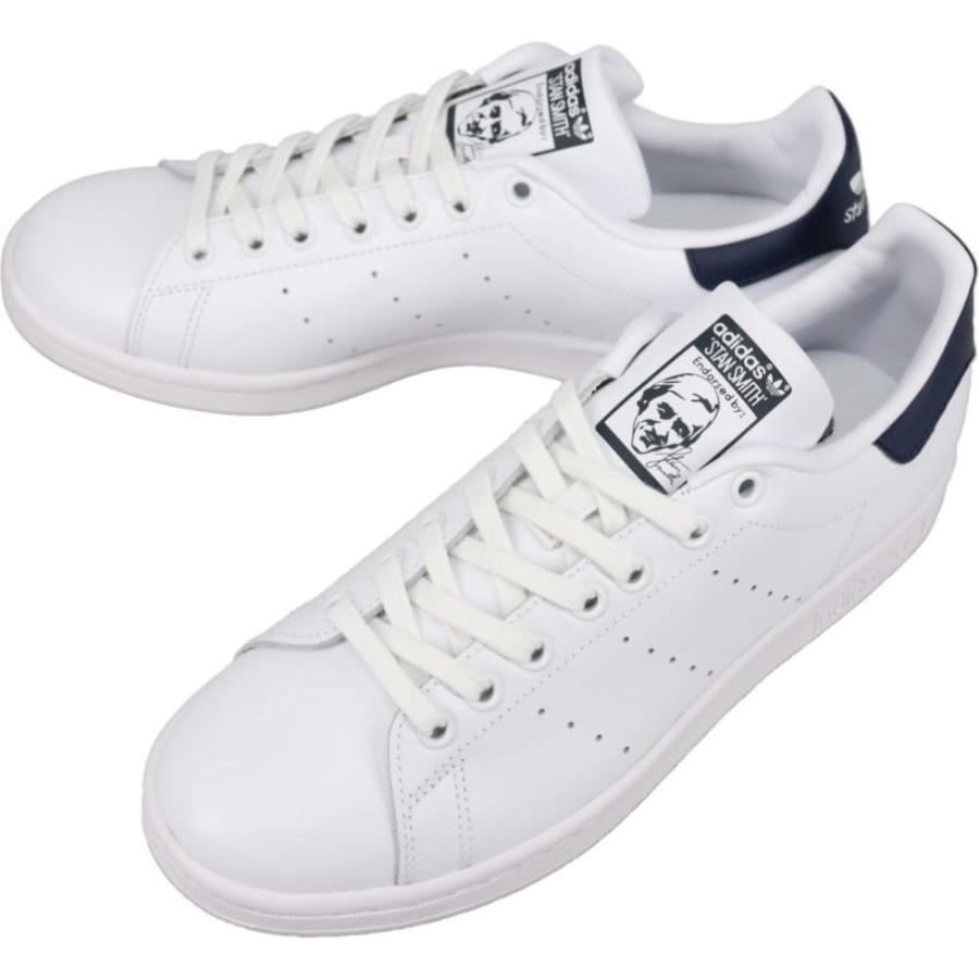 adidas（アディダス） スニーカー スタンスミス Stan Smith コアホワイト/コアホワイト/ダークブルー M20325 : えびす ...