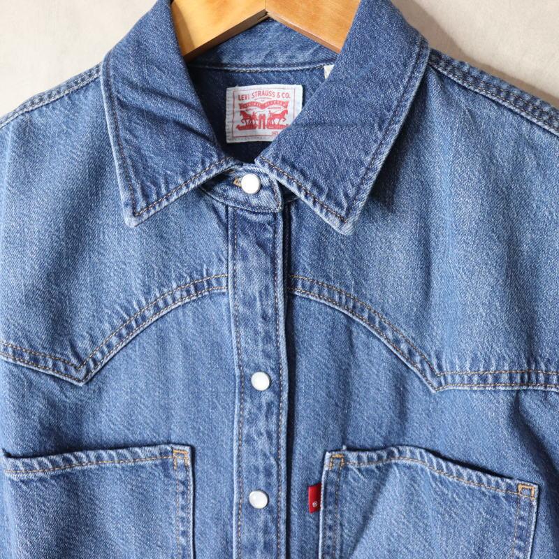 リーバイス Levi's テオドラ ウエスタンシャツ Teodora Western Shirt ミディアムウォッシュ Medium Wash ...