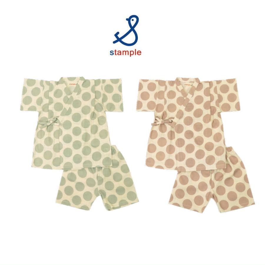 stample スタンプル ドット柄 甚平 33193 15(グレー) 28(スモークピンク) 子供 : えびす屋 すにーかー倉庫 - 通販 ...