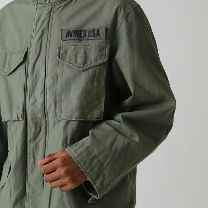 AVIREX（アヴィレックス） タイプ M-65 フィールド ジャケット TYPE M-65 FIELD JACKET ブラック オリーブ ...