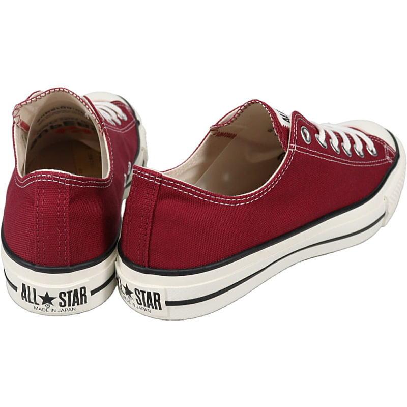 CONVERSE コンバース スニーカー キャンバス オールスター J OX CANVAS ALL STAR バーガンディー BURGUND ...