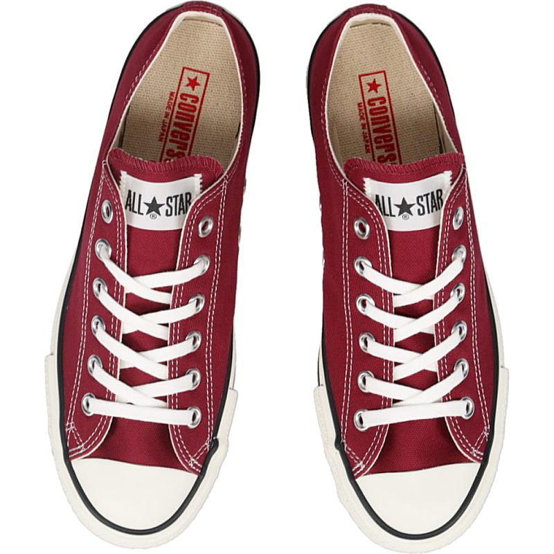 CONVERSE コンバース スニーカー キャンバス オールスター J OX CANVAS ALL STAR バーガンディー BURGUND ...