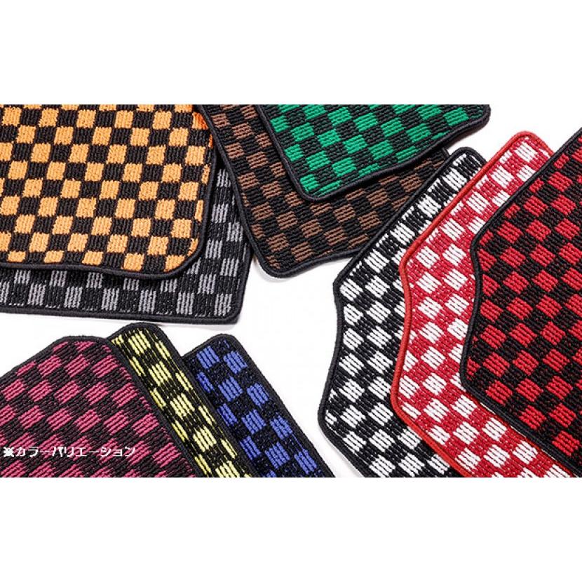 Spiegel フロアマット チェック柄 レッドホワイト[KABSU0086CK-01-RW] スズキ エブリイバン DA17V (JOIN/JOINターボ) (H27.02〜) ※AT車 ...