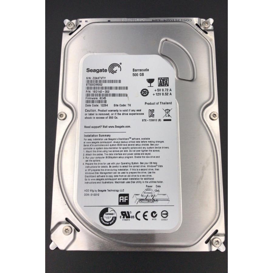 2160405★ 中古 検査済 Seagate ST3500830AS 500GB ハードディスク 3.5HDD SATA 7200rpm ...