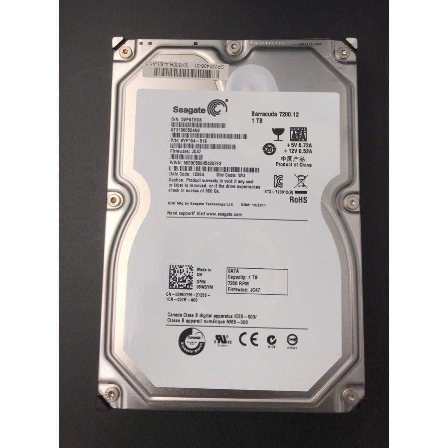 2160419★ 中古 検査済 Seagate Barracuda ST31000524AS 1TB ハードディスク 3.5HDD SATA ...
