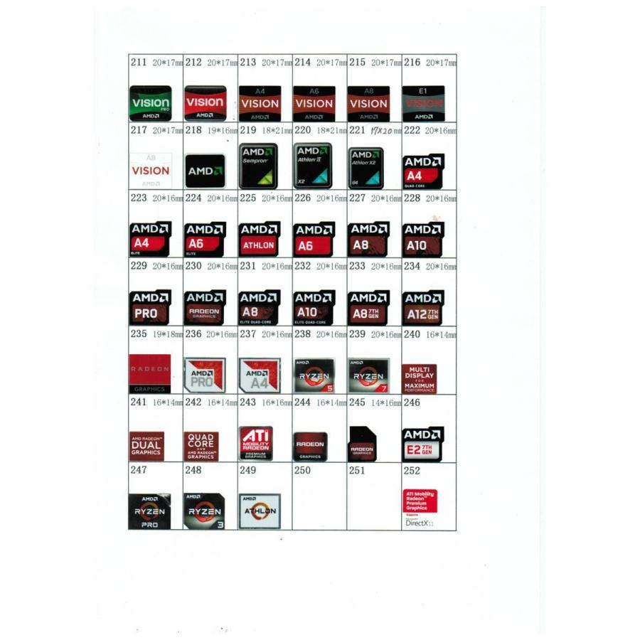 216＃【AMD VISION E1】エンブレムシール 20*17mm : 桜の国 - 通販 - Yahoo!ショッピング