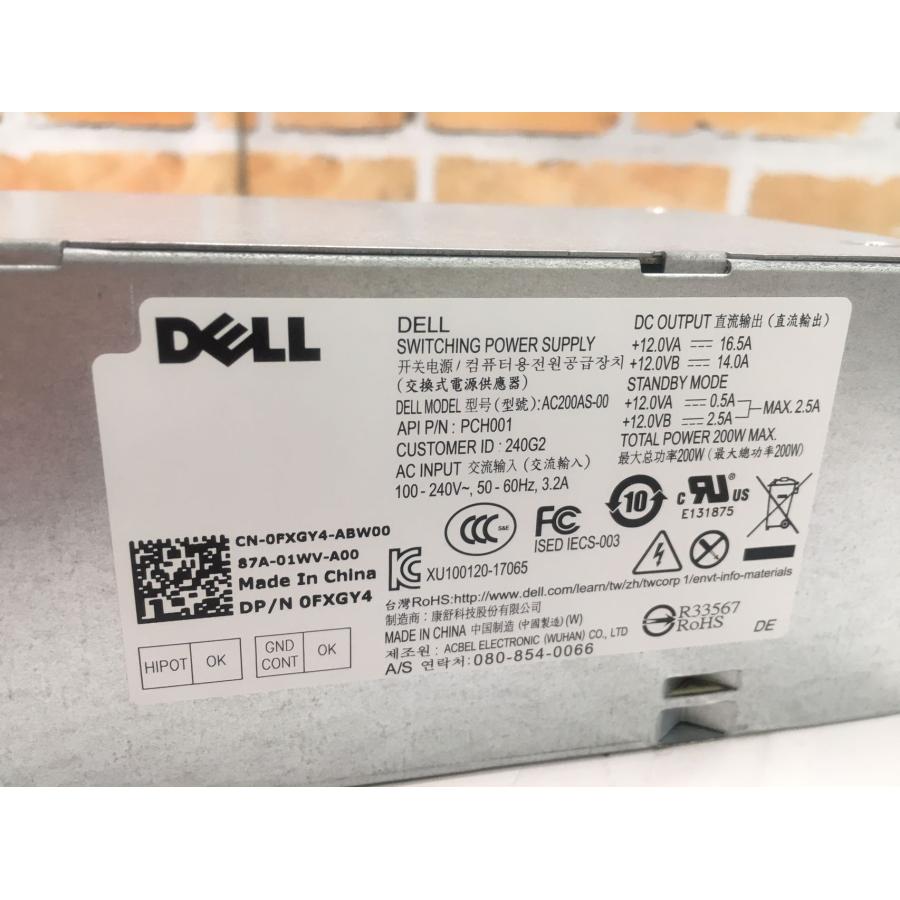YM0186★中古電源ユニットDell CN-0FXGY4 200W Power Supply AC200AS-00 For Optiplex ...
