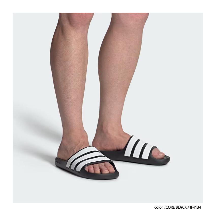 adidas アディダス シャワーサンダル スライドサンダル ADILETTE FLOW リカバリーサンダル WHITE IG6858 ...