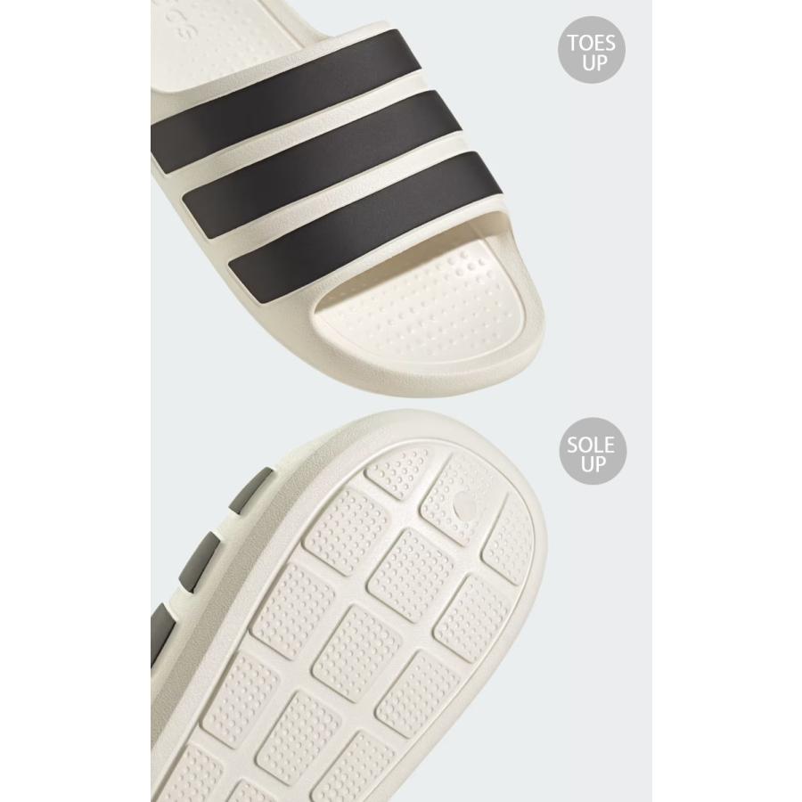 adidas アディダス シャワーサンダル スライドサンダル ADILETTE FLOW リカバリーサンダル WHITE IG6858 ...