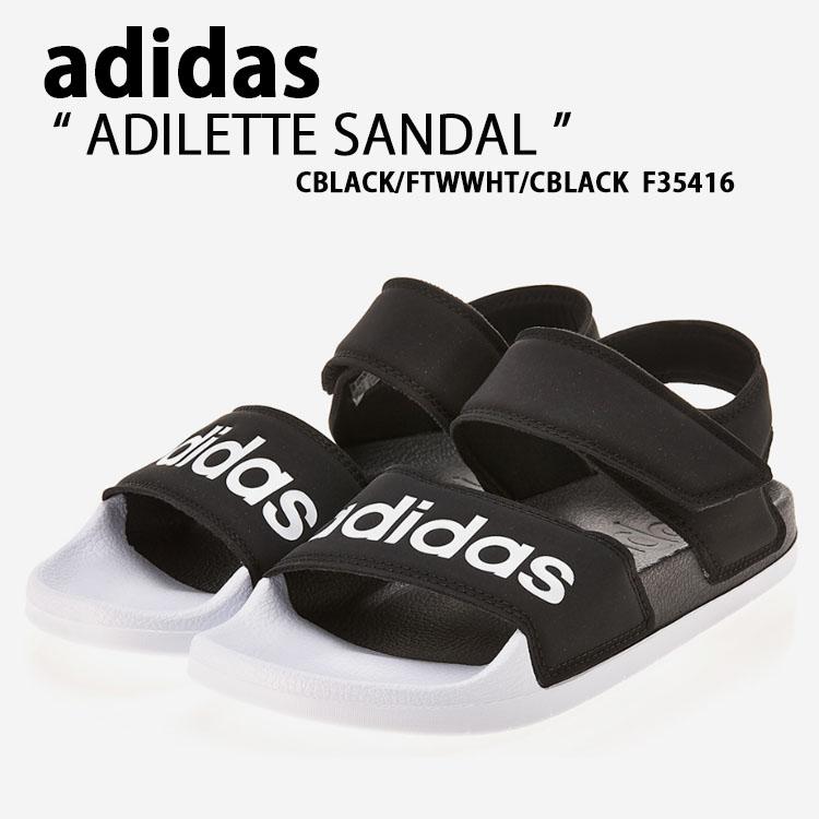 adidas アディダス サンダル スポーツサンダル ADILETTE SANDAL アディレッタ BLACK WHITE F35416 ...