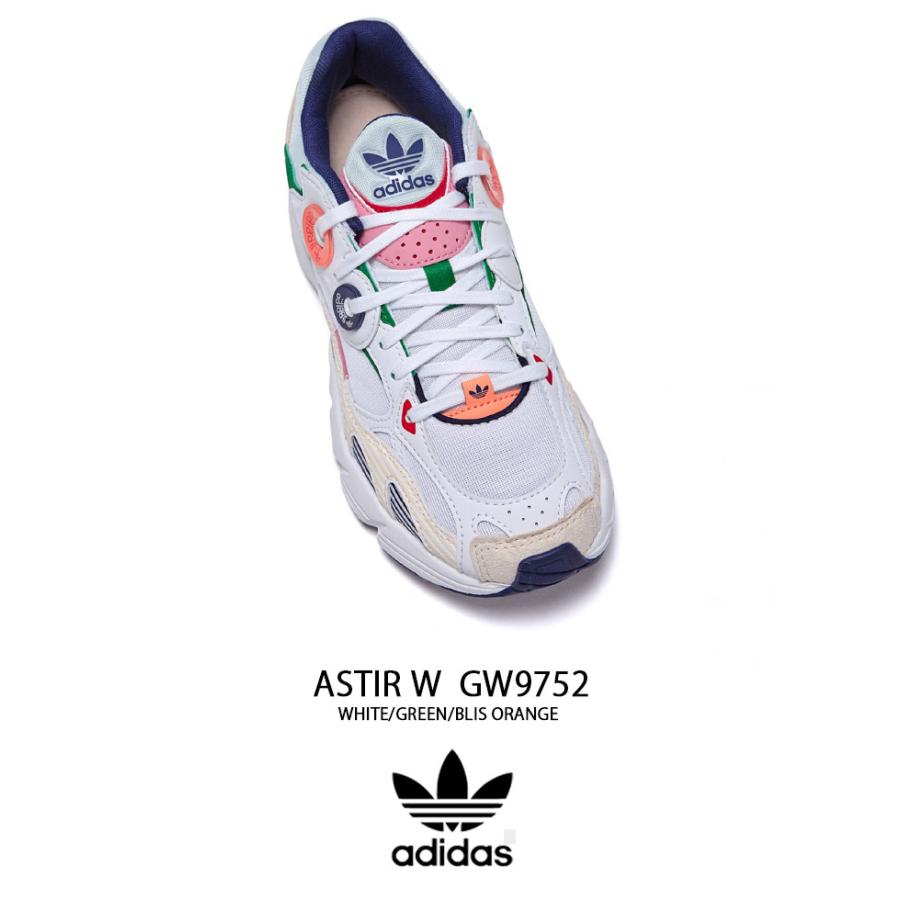 adidas アディダス スニーカーASTIR アスター GW9752 WHITE GREEN BLIS ORANGE ホワイト グリーン ...