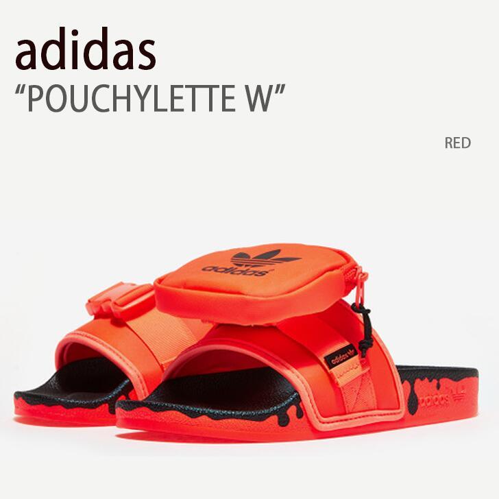 adidas アディダス サンダル POUCHYLETTE W RED ポーチレットW レッド メンズ レディース ユニセックス GY1009 ...