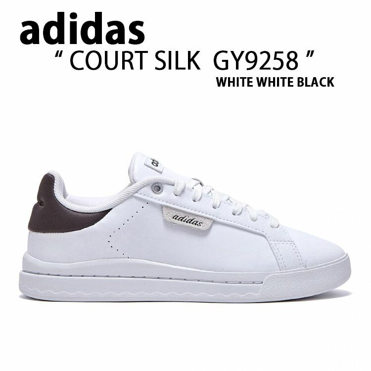 adidas アディダス スニーカー COURT SILK GY9258 コート シルク WHITE BLACK ホワイト ブラック メンズ ...