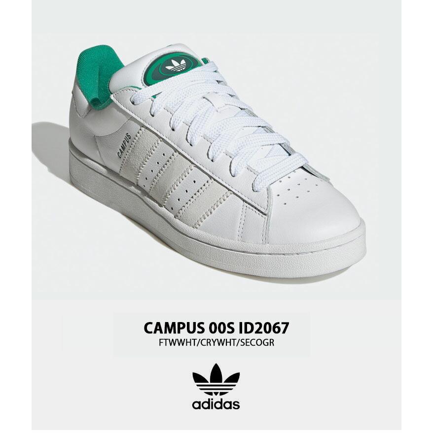 adidas Originals アディダス オリジナルス スニーカー CAMPUS 00S WHITE GREEN ID2067 キャンパス ...